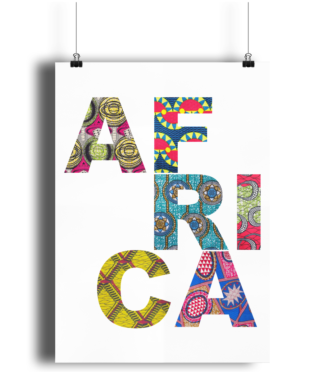 Africa Print Poster – White Punch